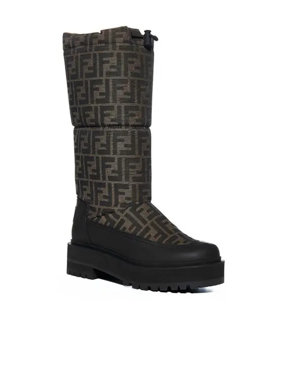 Fendi Signature Monogram Padded Boots
