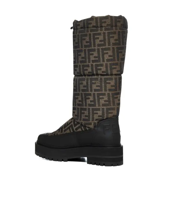 Fendi Signature Monogram Padded Boots