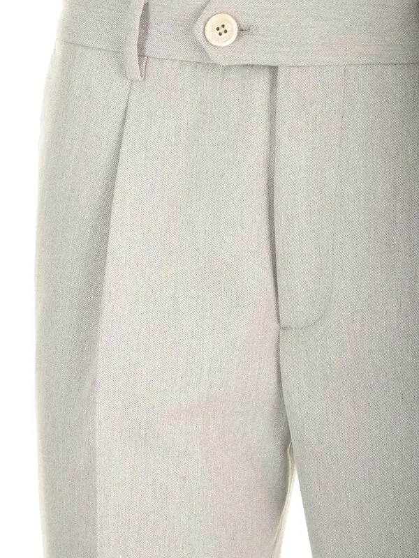 Brunello Cucinelli Pressed Crease Tapered Leg Trousers