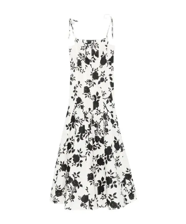 SELF-PORTRAIT Floral Printed Midi Dress