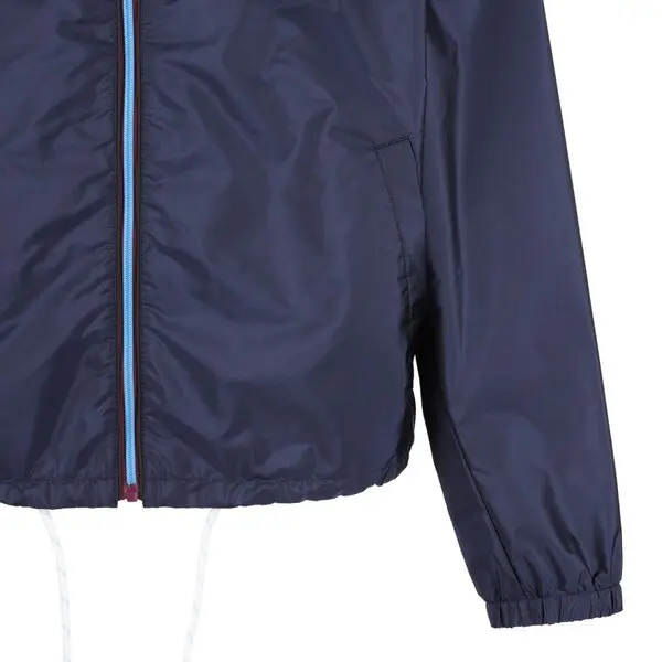 Prada Logo Plaque Zip-up Hooded Jacket