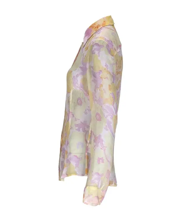 Dries Van Noten Floral Print Long Sleeve Shirt