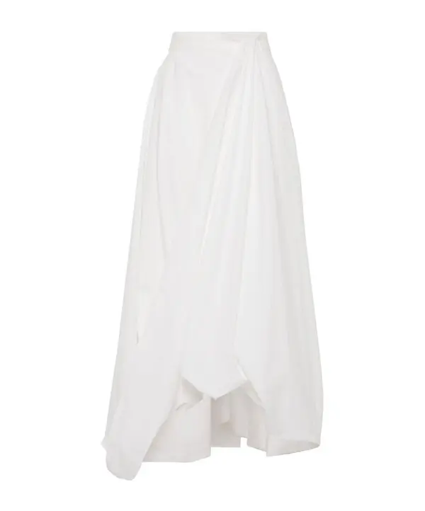 Brunello Cucinelli Draped Bubble-hem Skirt