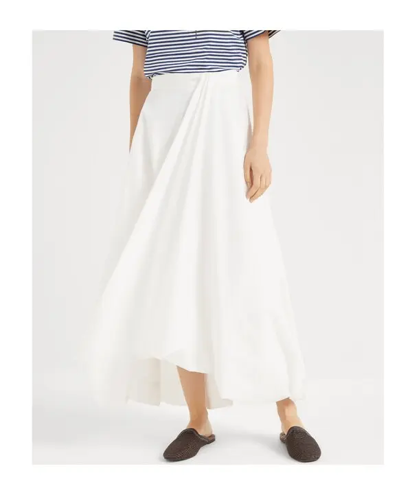 Brunello Cucinelli Draped Bubble-hem Skirt