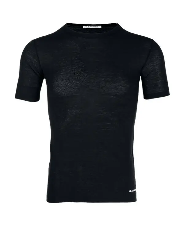 JIL SANDER Logo Printed Crewneck T-shirt - Black