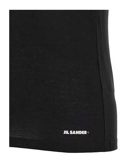 JIL SANDER Logo Printed Crewneck T-shirt - Black