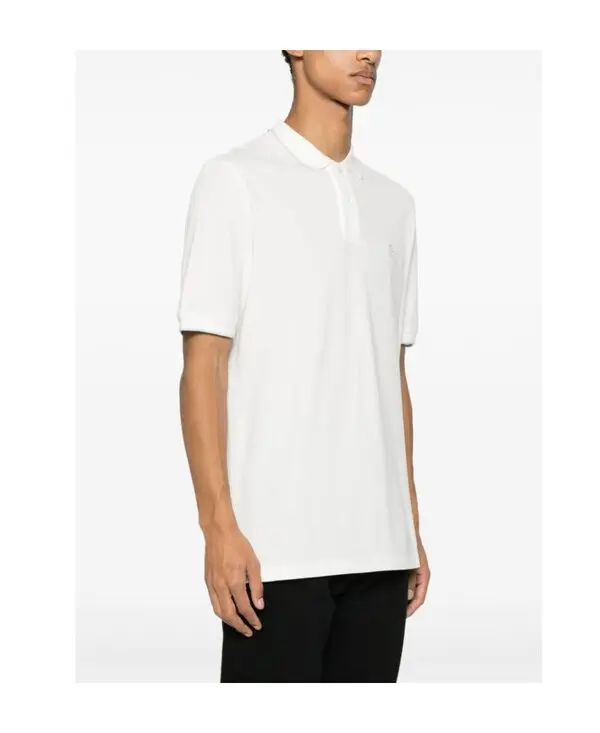 Brunello Cucinelli Logo-embroidered Short-sleeved Polo Shirt - White