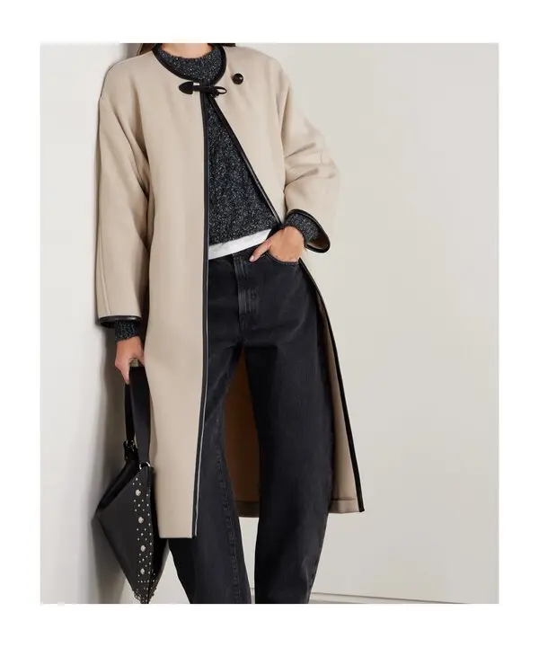 Isabel Marant Étoile Long Sleeve Jacket With Leather Trim