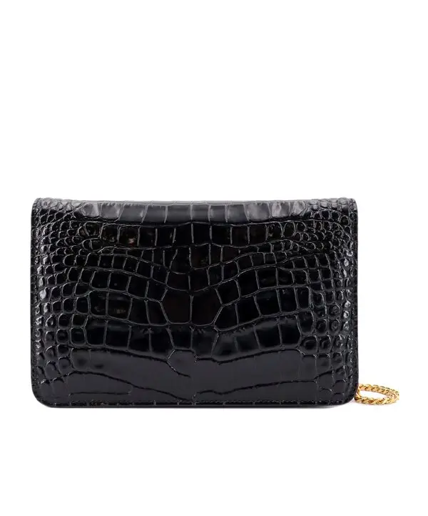 TOM FORD Whitney Embossed Small Shoulder Bag - Black