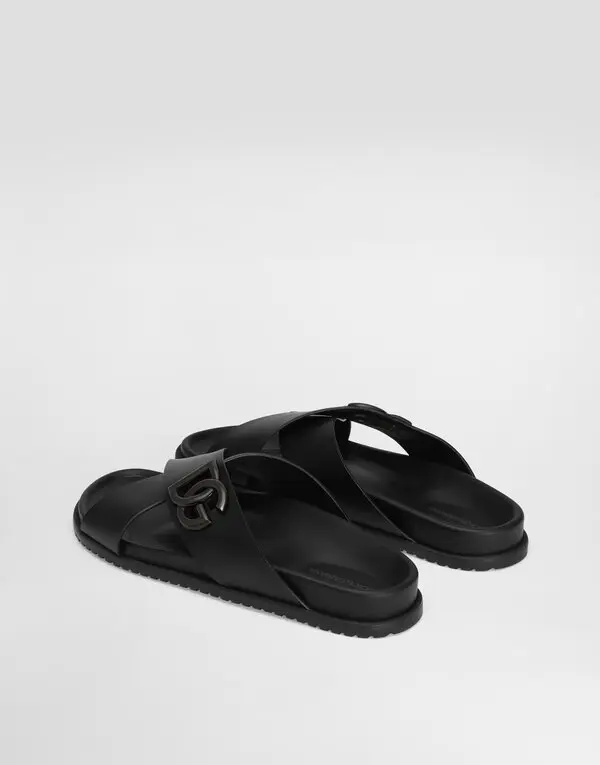 Dolce & Gabbana Dg Logo Plaque Slide Sandals