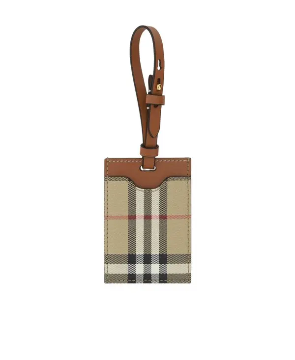 Burberry Checked Luggage Tag - Brown