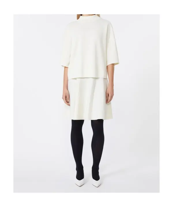 Max Mara Bevanda Short-sleeved Jumper With High Neck