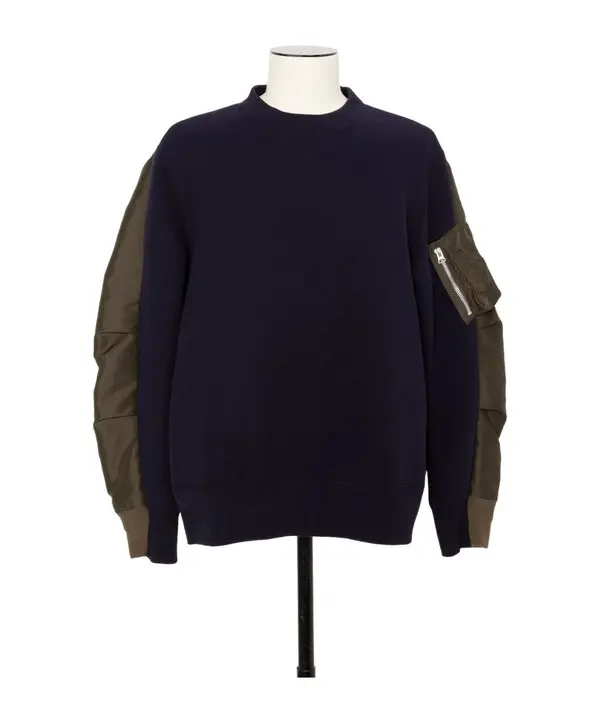 Sacai Crewneck Sweatshirt With Paneled Design