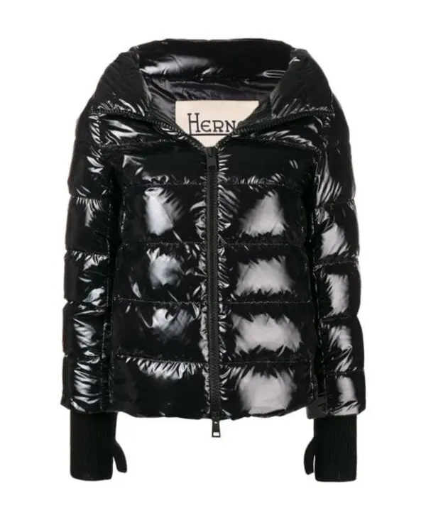 Herno Glove Detailed Down Jacket With Logo