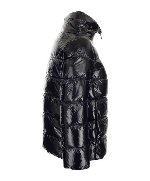 Herno Glove Detailed Down Jacket With Logo