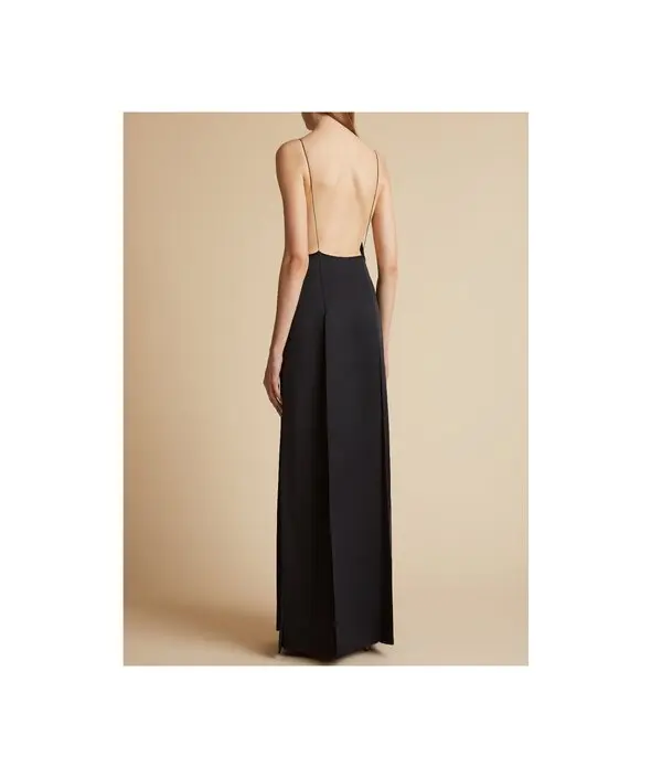 Khaite The Nonya V-neck Sleeveless Maxi Dress