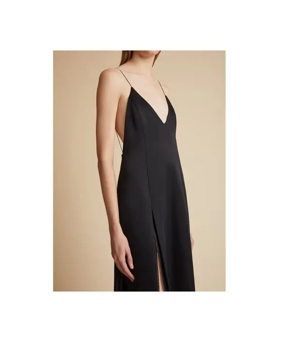 Khaite The Nonya V-neck Sleeveless Maxi Dress