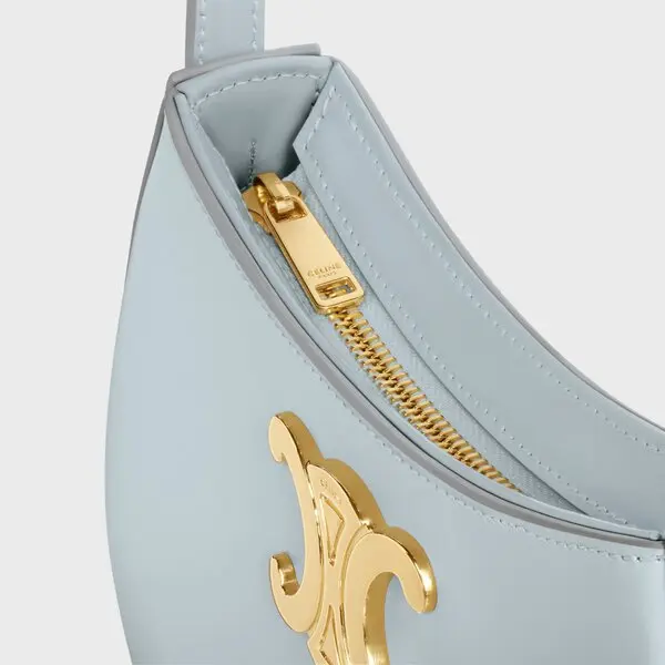 Celine Medium Tilly Bag In Shiny Calfskin - Ice Blue