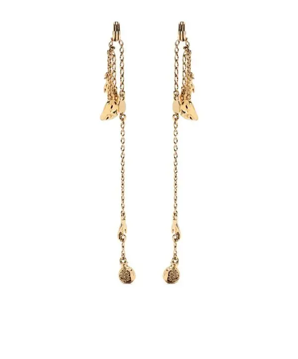 LEMAIRE Charm Chain Drop Earrings - Yellow