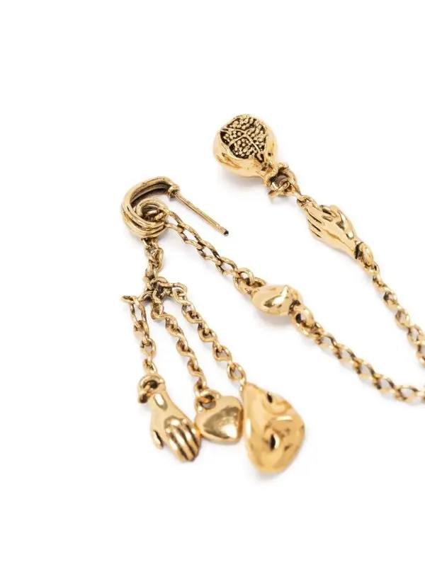 LEMAIRE Charm Chain Drop Earrings - Yellow