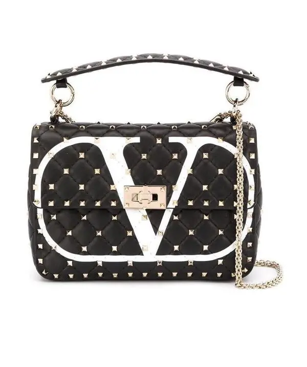 Valentino Garavani Small Rockstud Spike Shoulder Bag - Black
