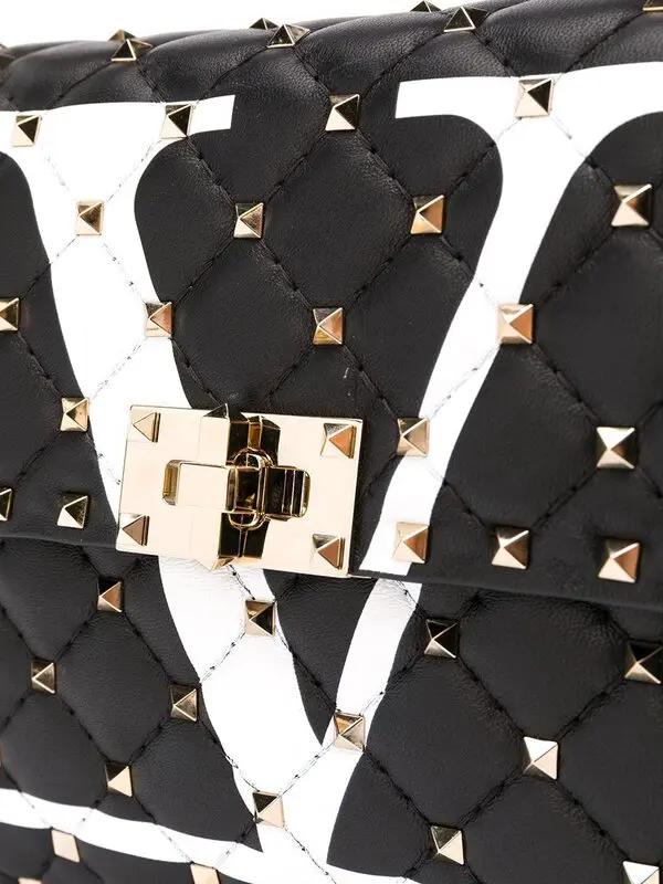 Valentino Garavani Small Rockstud Spike Shoulder Bag - Black