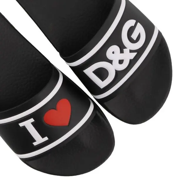 Dolce & Gabbana Logo Detail Flat Sandals
