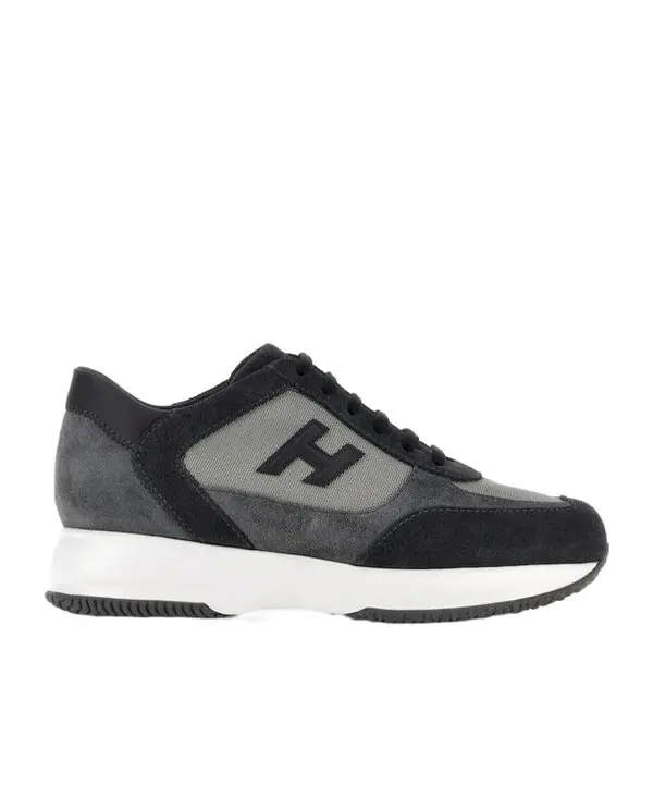 Hogan Interactive Suede Low-top Sneakers - Blue-gray