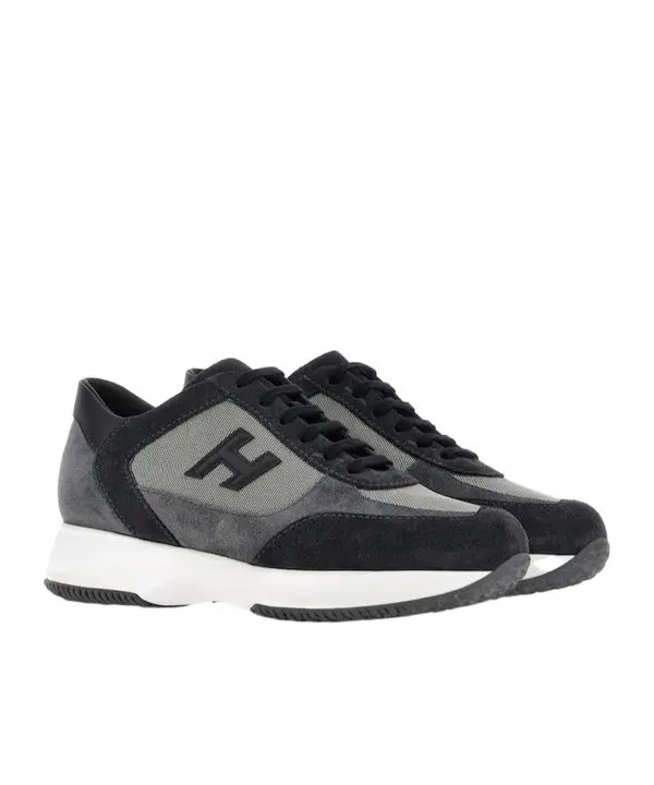 Hogan Interactive Suede Low-top Sneakers - Blue-gray