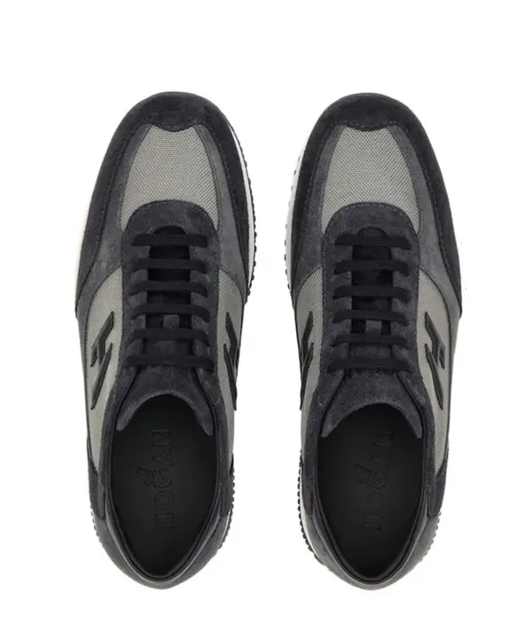 Hogan Interactive Suede Low-top Sneakers - Blue-gray