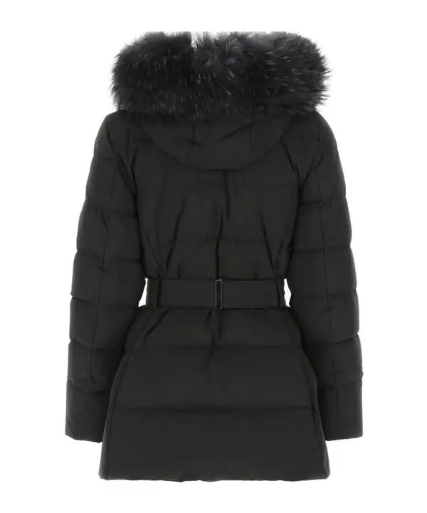 MOORER Long-sleeved Down Jacket With Fur Hood