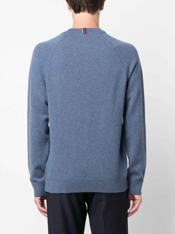 Paul Smith Crewneck Knitted Jumper - Blue