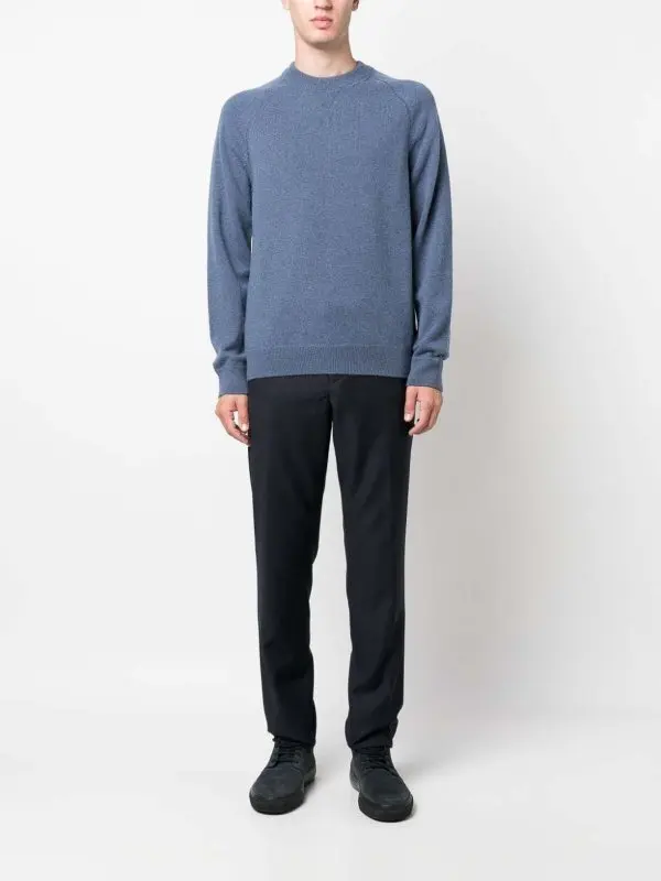 Paul Smith Crewneck Knitted Jumper - Blue
