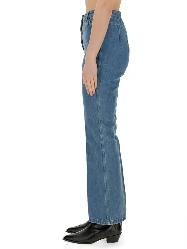 PATOU Flare Fit Designer Jeans - Blue