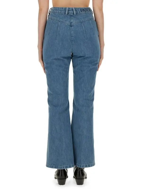 PATOU Flare Fit Designer Jeans - Blue