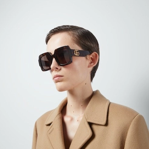 Gucci Square Frame Sunglasses - Green