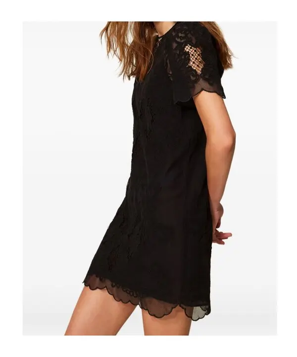 TWINSET Lace Mini Dress With Keyhole Detail