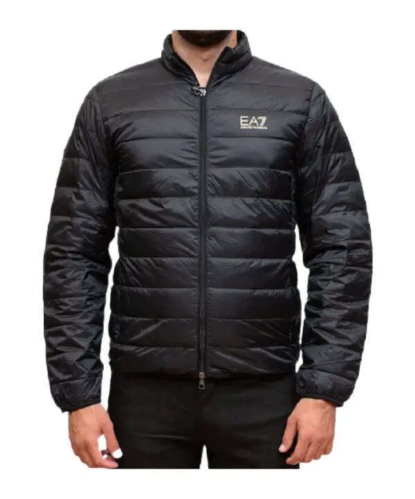 EA7 Quilted Puffer Jacket With Logo Detail