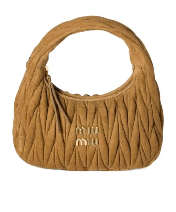 Miu Miu Wander Matelass Zipped Handbag - Brown