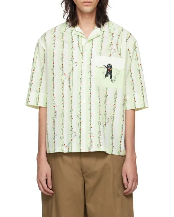 Bottega Veneta Short Sleeved Striped Shirt