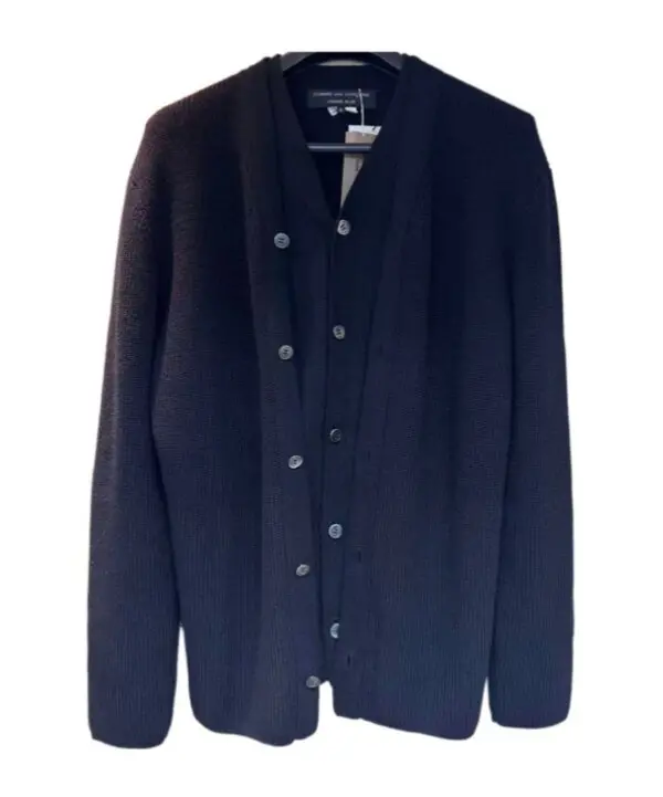 Comme Des Garçons Long Sleeved Knitted Cardigan - Black