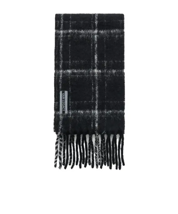 Our Legacy Estate Fringed Scarf - Black
