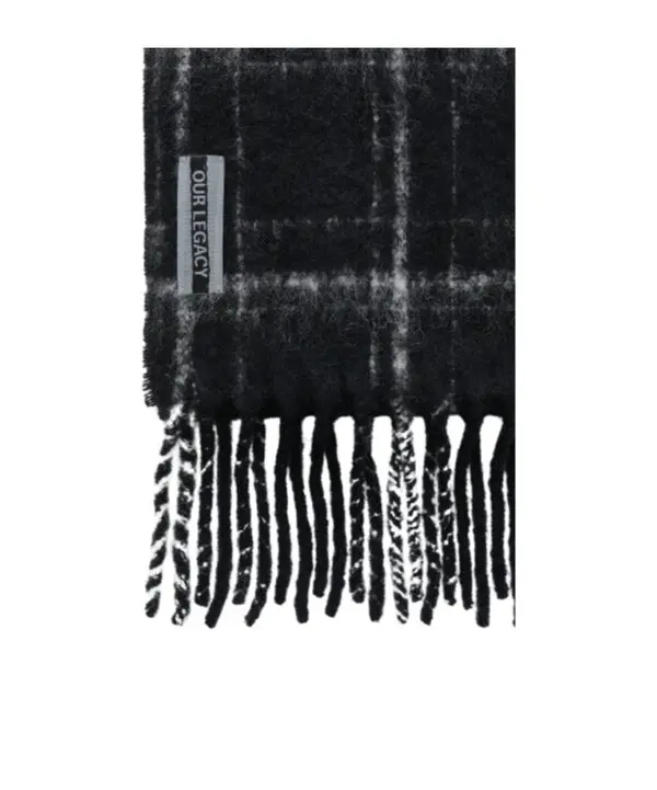 Our Legacy Estate Fringed Scarf - Black