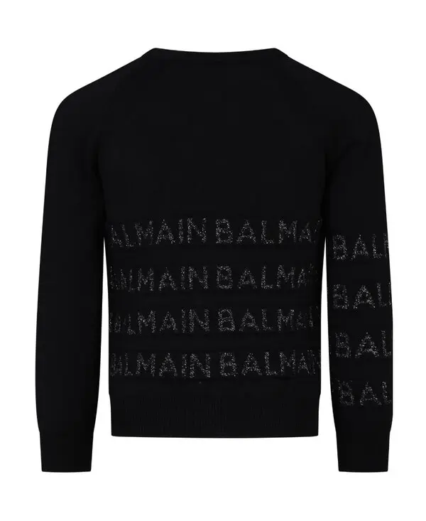 Balmain Logo Embroidered V-neck Cardigan