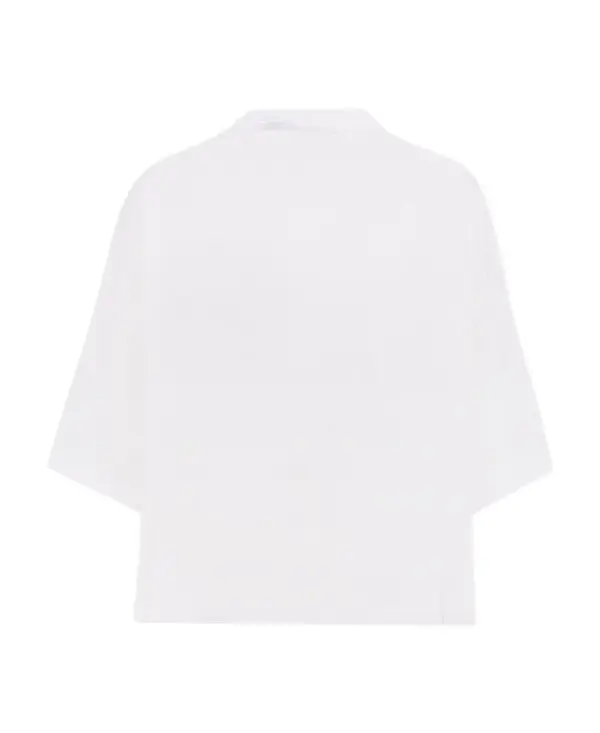 Miu Miu Cropped T-shirt With Logo Embroidery