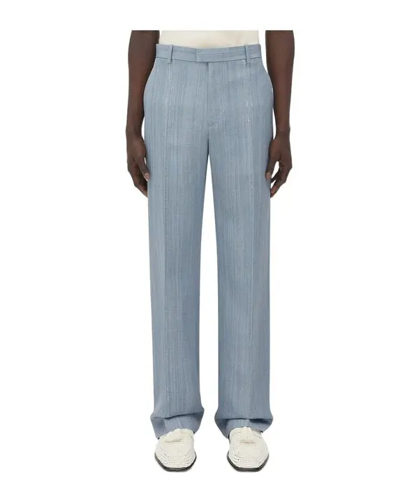 Bottega Veneta Embroidered Detailed Straight-leg Pants