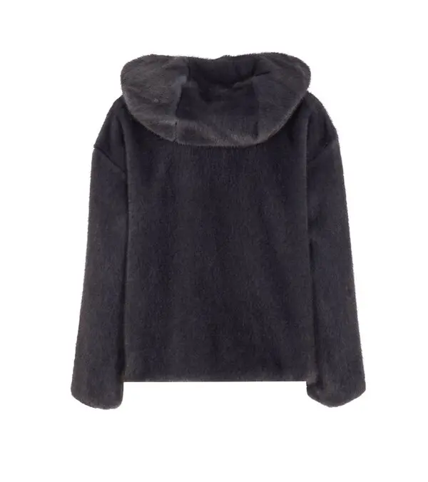 Herno Shearling Drawstring Hooded Coat