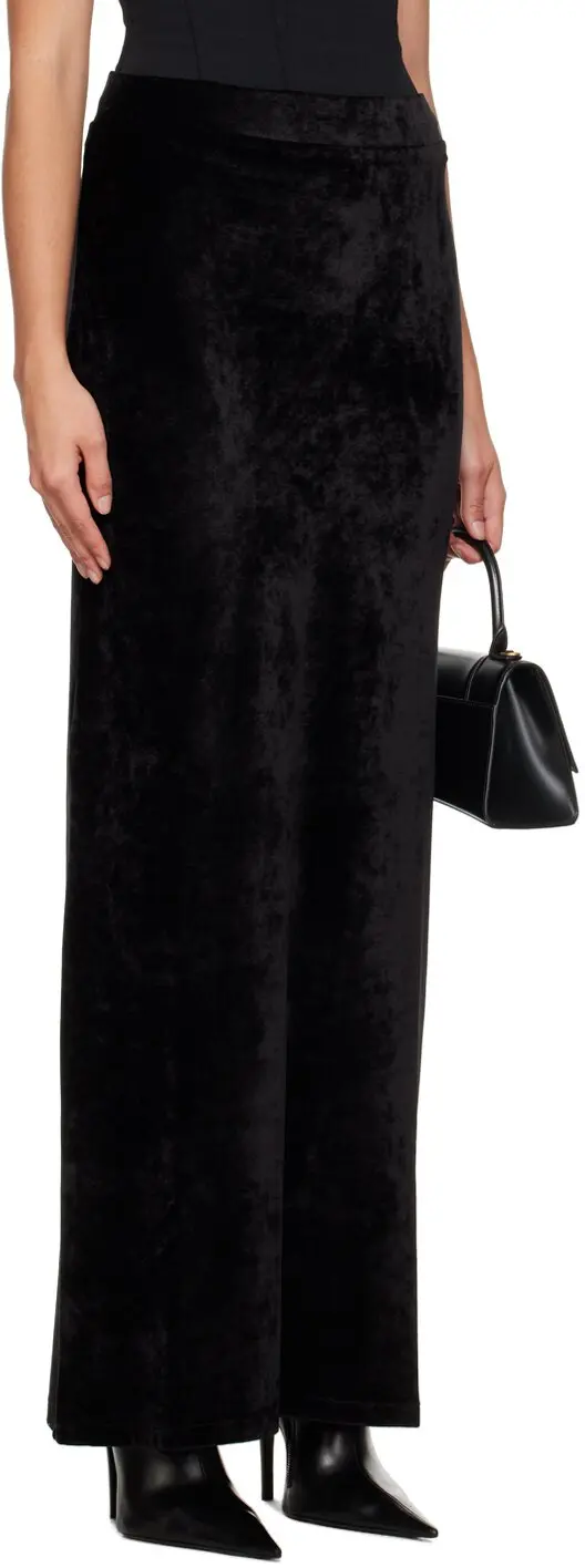 Balenciaga Velvet Maxi Skirt