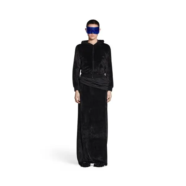 Balenciaga Velvet Maxi Skirt