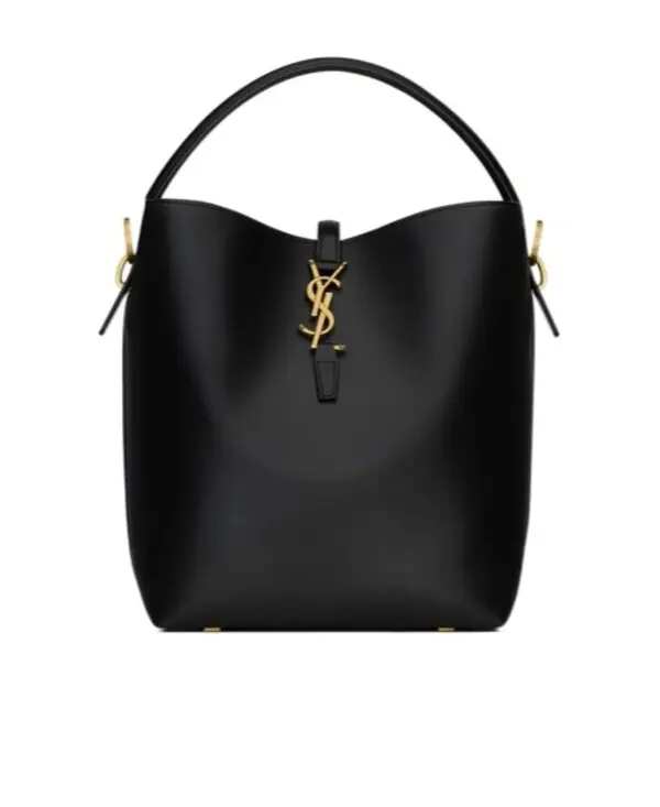 Saint Laurent Le 37 Logo Plaque Shoulder Bag - Black